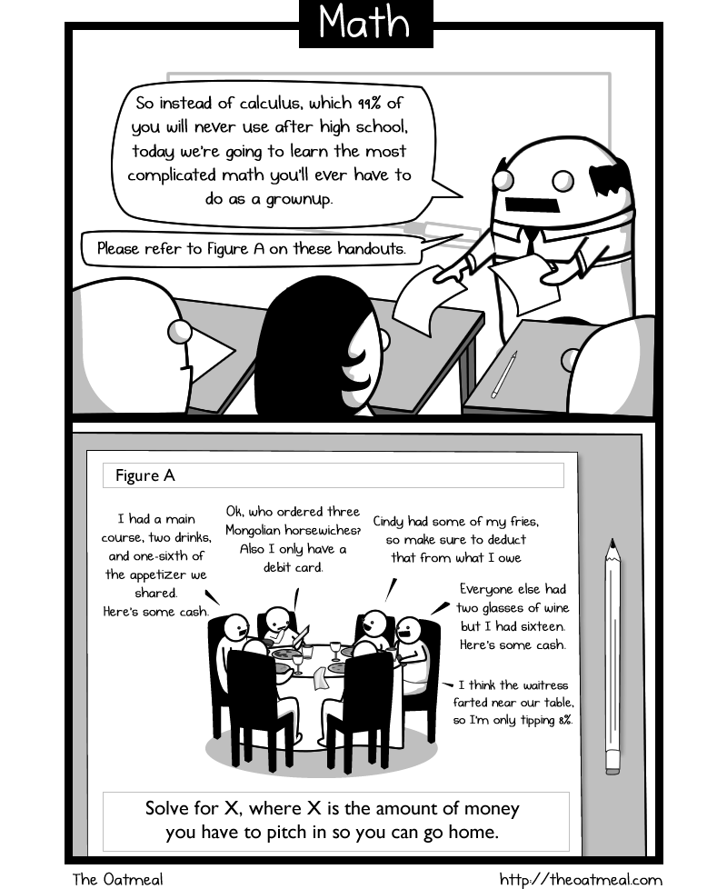 Figuring Out The Dinner Bill [Comic Strip] » TwistedSifter