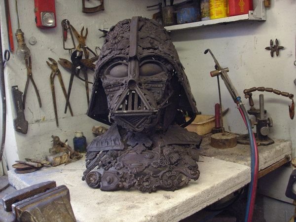 Darth Vader Mask Made from Scrap Metal » TwistedSifter