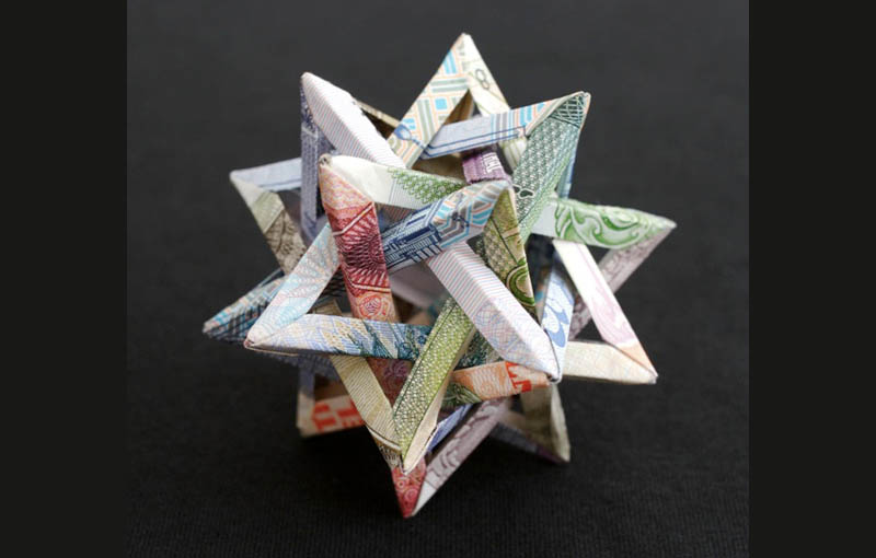 Geometric Shapes Made from Currency » TwistedSifter