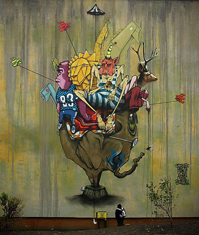 Colossal Street Art by Sainer and Bezt - TwistedSifter