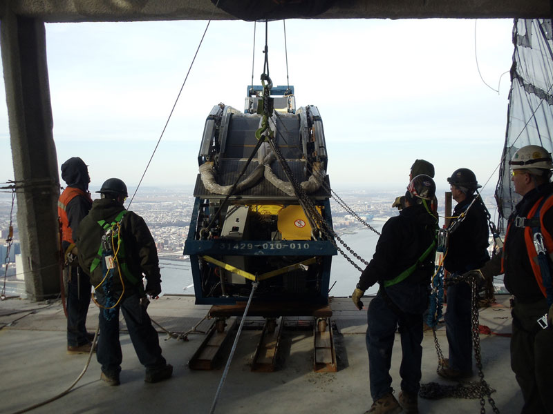 Hoisting an Escalator to the 101st Floor of 1 WTC - TwistedSifter