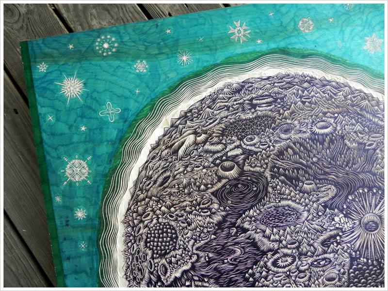 A Giant Moon Carved Into Wood » TwistedSifter