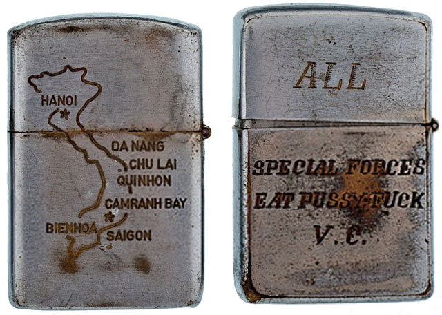 Soldiers Engraved Lighters from Vietnam - TwistedSifter