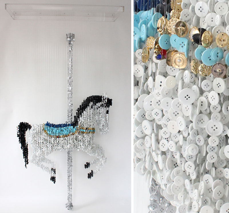 Sculptures Made from Suspended Sewing Buttons - TwistedSifter