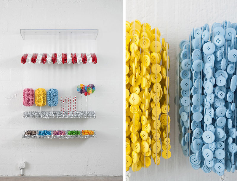 Sculptures Made from Suspended Sewing Buttons » TwistedSifter