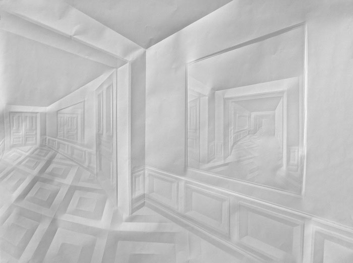 Artworks Made from a Creased Sheet of Paper - TwistedSifter