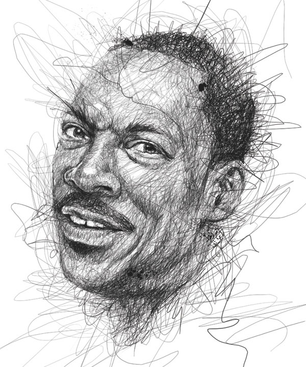 Portraits Made from Hundreds of Scribbled Lines » TwistedSifter