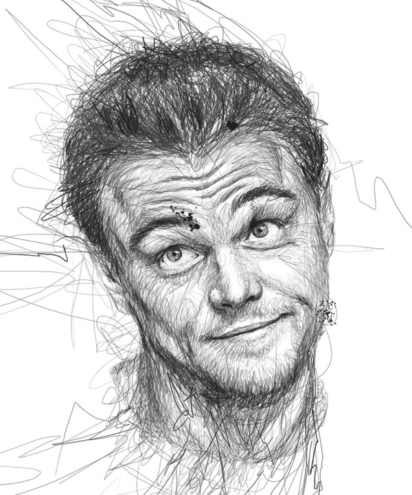 Portraits Made from Hundreds of Scribbled Lines - TwistedSifter