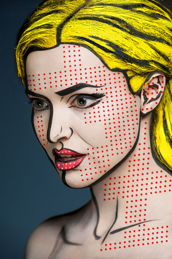 2D Portraits Painted Onto Human Faces » TwistedSifter