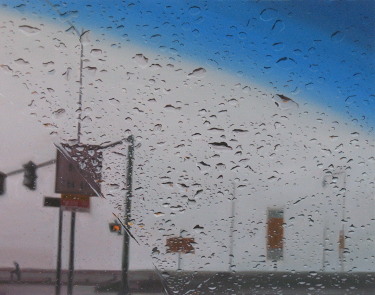 Hyperrealistic Oil Paintings Looking Through Rainy Windshields ...