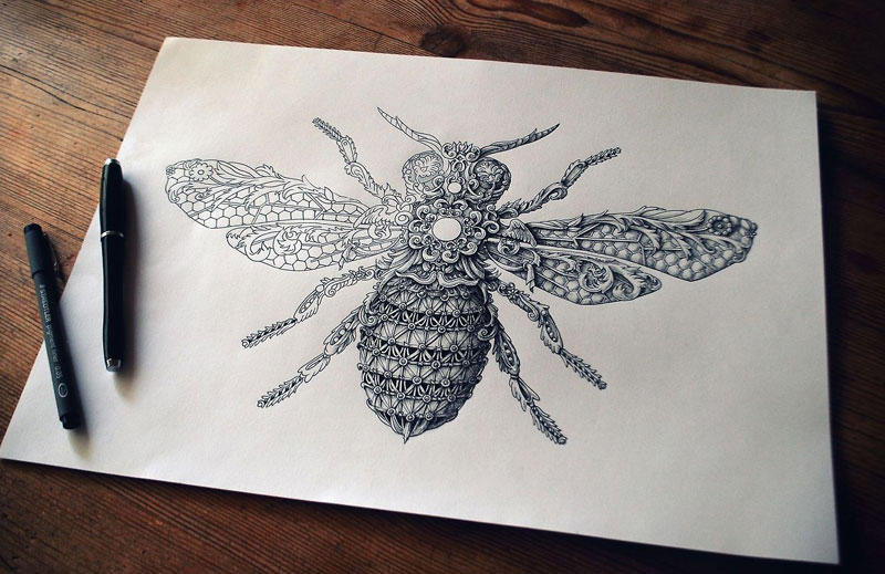 Incredibly Intricate Ink Illustrations by Alex Konahin - TwistedSifter
