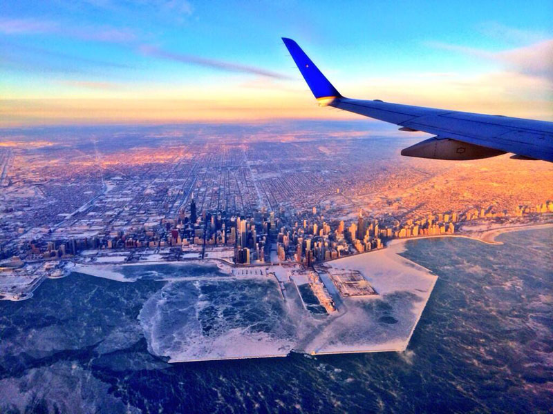 chicago-aerial-skyline-from-airplane-polar-vortex-2014 » TwistedSifter