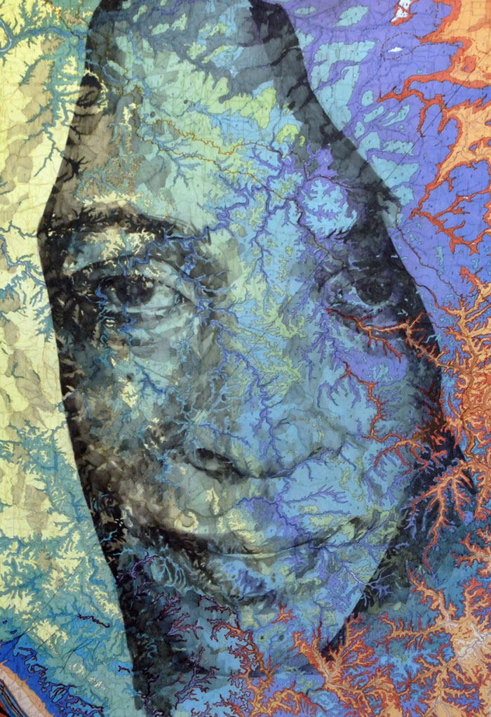 12 Incredible Portraits Drawn Onto Maps » TwistedSifter