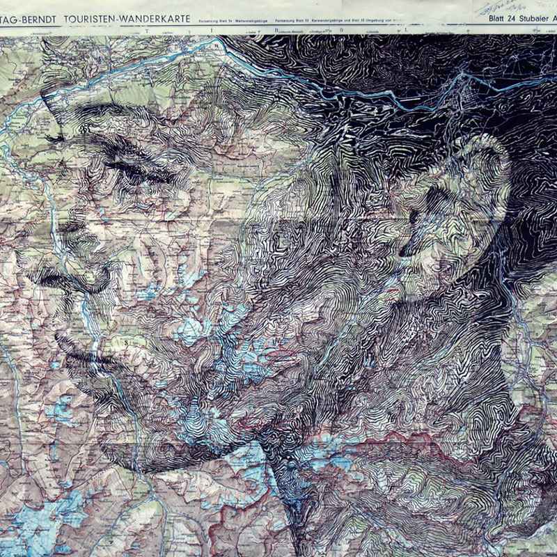 12 Incredible Portraits Drawn Onto Maps » TwistedSifter