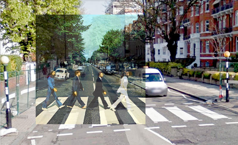 Famous Album Covers Superimposed onto their Actual Locations ...