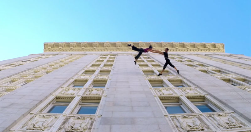 Watch These Dancers Waltz on the Side of a Building - TwistedSifter