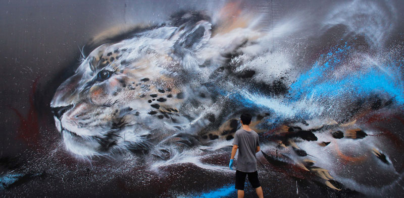 Jaw-Dropping Splattered Ink Animal Portraits by Hua Tunan » TwistedSifter