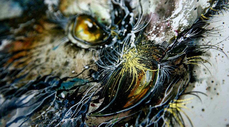 Jaw-Dropping Splattered Ink Animal Portraits by Hua Tunan » TwistedSifter