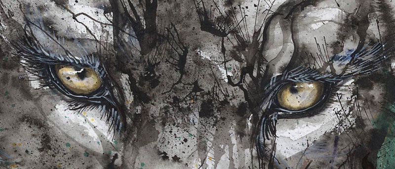 Jaw-Dropping Splattered Ink Animal Portraits by Hua Tunan » TwistedSifter