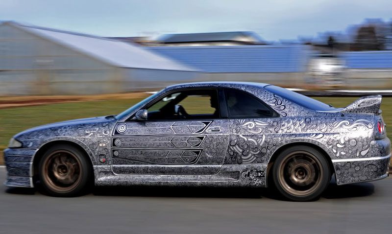 Artist Uses Sharpie to Give Nissan Skyline GTR One of a Kind Paint Job ...
