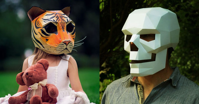 Geometric 3D Paper Masks by Steve Wintercroft » TwistedSifter