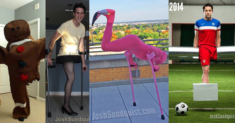 Josh Sundquist Uses His One Leg to Make the Best Halloween Costumes Ever » TwistedSifter