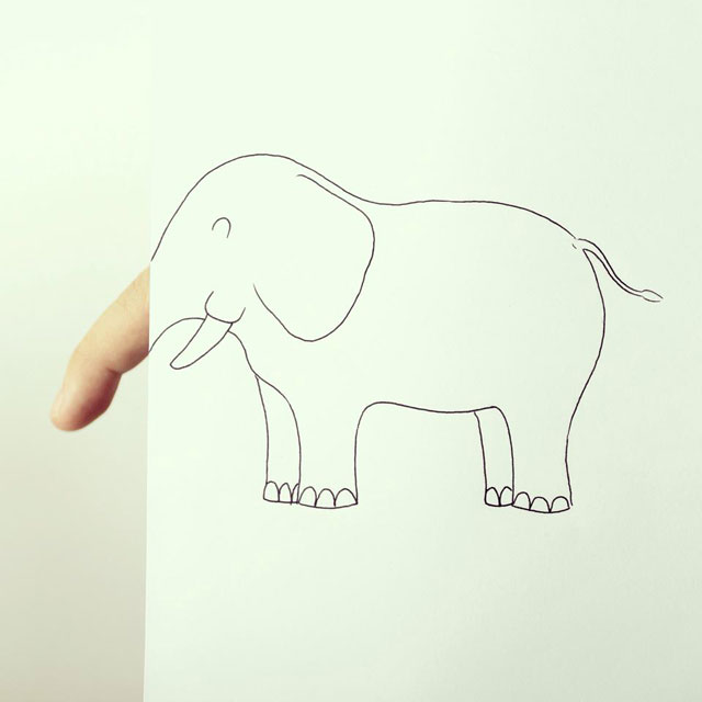 12 Clever Finger Doodles by Javier Perez - TwistedSifter
