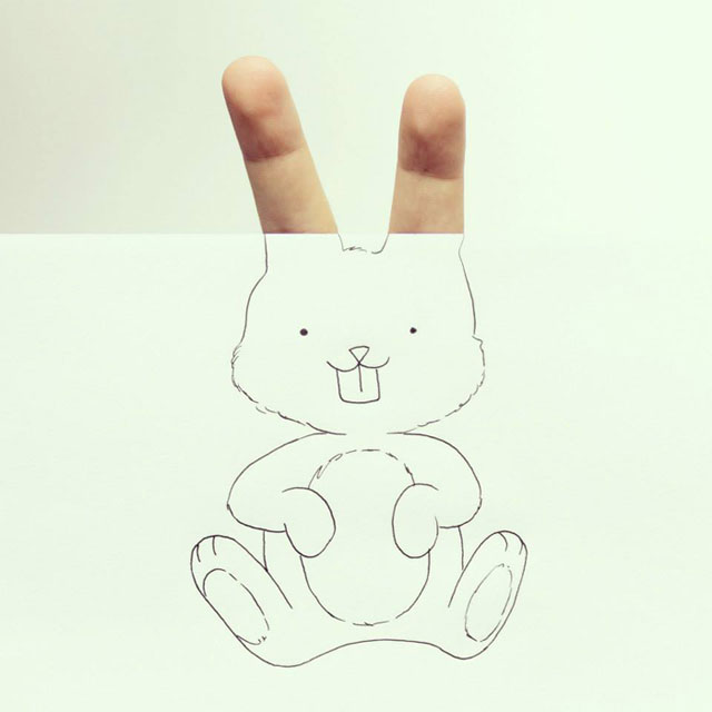 12 Clever Finger Doodles by Javier Perez - TwistedSifter
