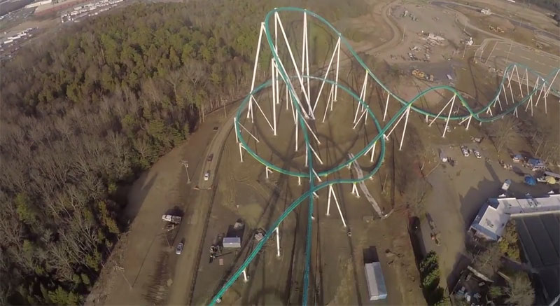fury 325 roller coaster at carowinds park first run gopro pov ...