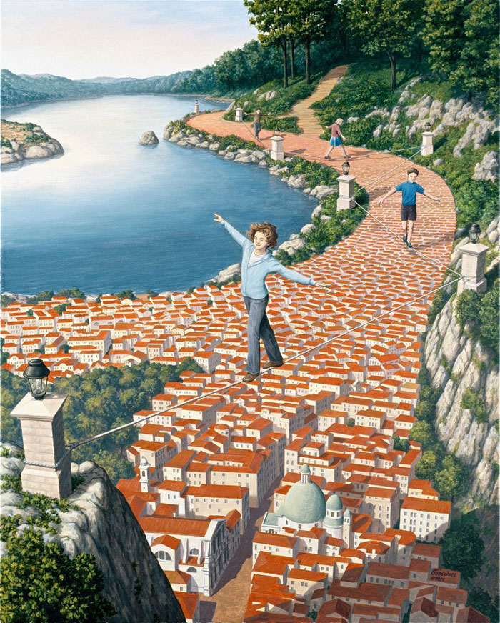 23 Mind Bending Optical Illusion Paintings by Rob Gonsalves - TwistedSifter