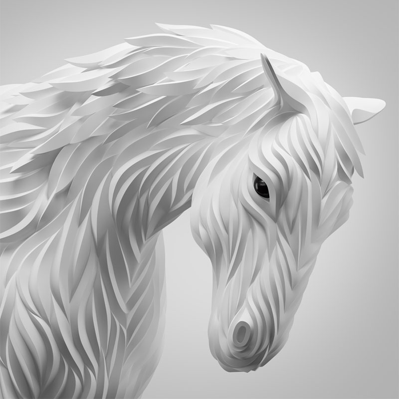 Wolf and Hoof: 3D Animals by Maxim Shkret » TwistedSifter