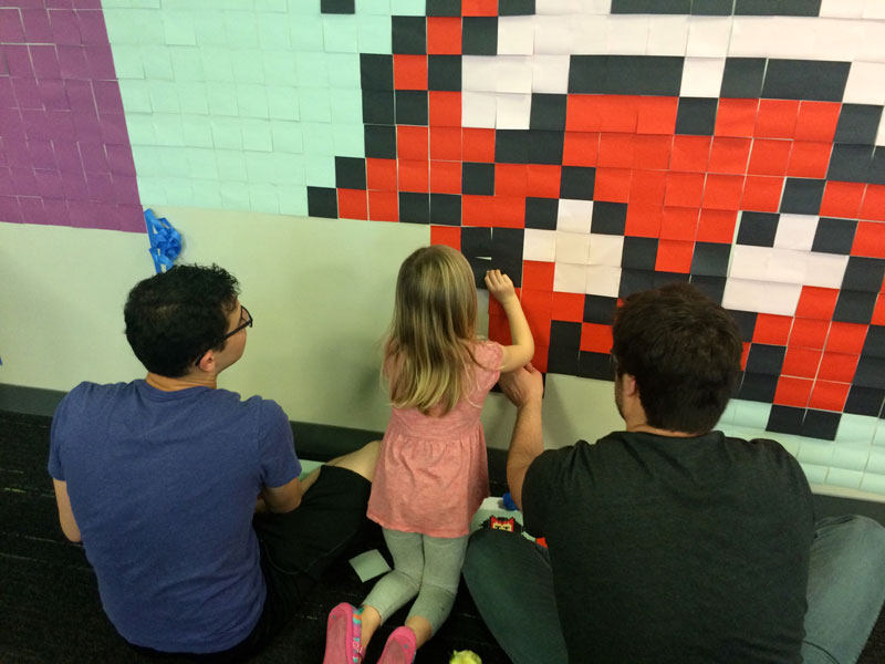 Employee Uses 8,024 Post-Its to Turn Drab Office Walls Into Giant ...