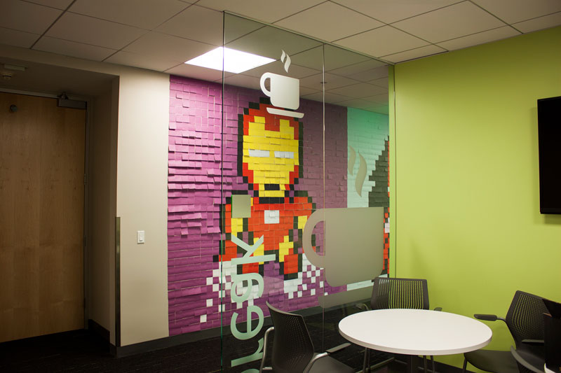 Employee Uses 8,024 Post-Its to Turn Drab Office Walls Into Giant ...