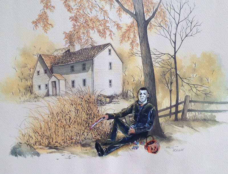 David Irvine Can’t Stop Painting Random Characters Into Old Thrift ...