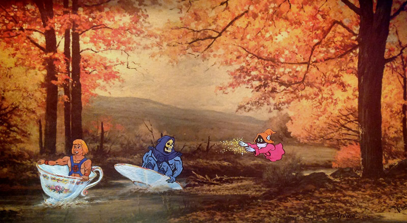 David Irvine Can’t Stop Painting Random Characters Into Old Thrift ...