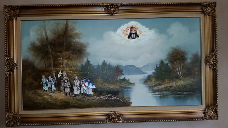 David Irvine Can’t Stop Painting Random Characters Into Old Thrift ...