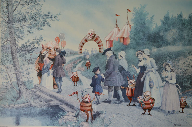 David Irvine Can’t Stop Painting Random Characters Into Old Thrift ...