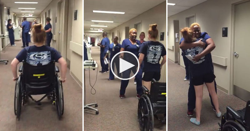 Woman with Paralysis Surprises Her Nurse by Walking » TwistedSifter