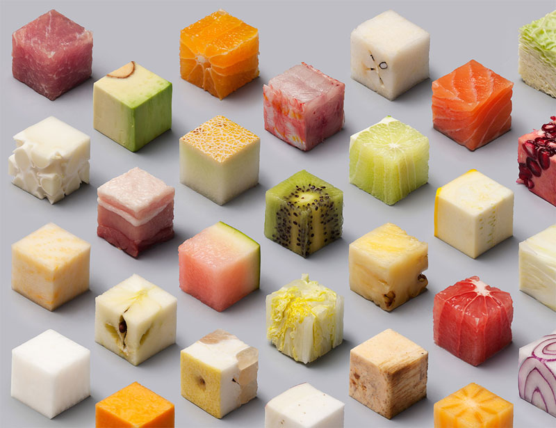 98 Unprocessed Foods Cut Into Perfect Cubes » TwistedSifter