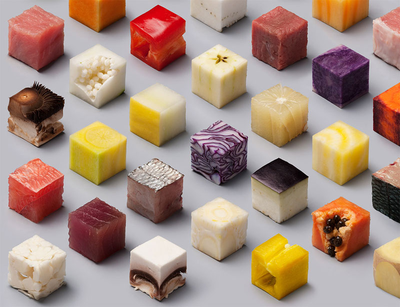 98 Unprocessed Foods Cut Into Perfect Cubes » TwistedSifter
