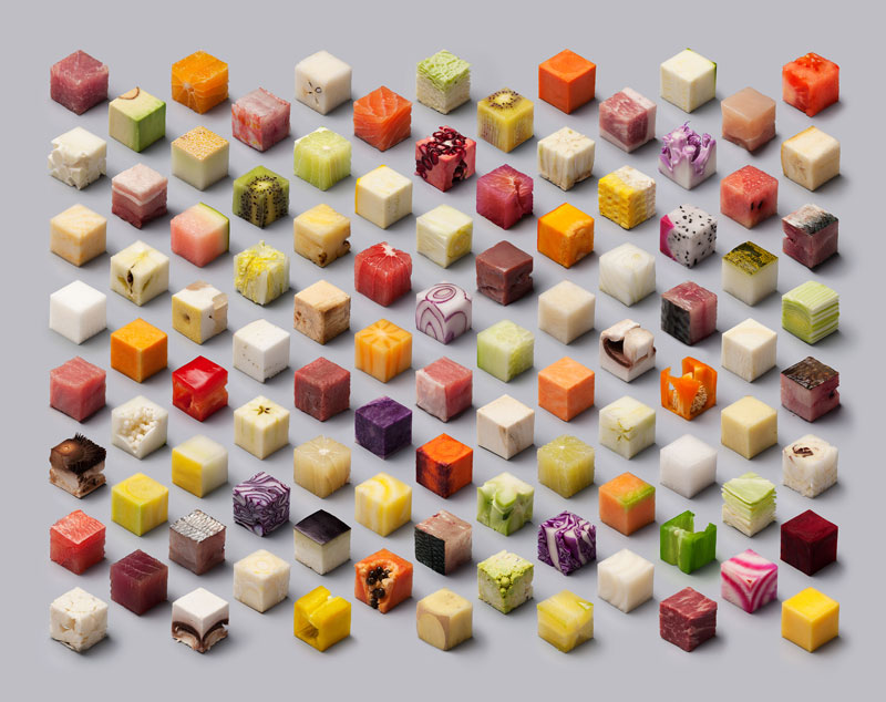 98 Unprocessed Foods Cut Into Perfect Cubes » TwistedSifter