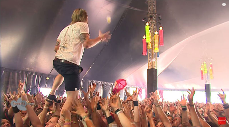 Crowd Surfing Singer Catches Long Distance Beer, Chugs It Like a ...