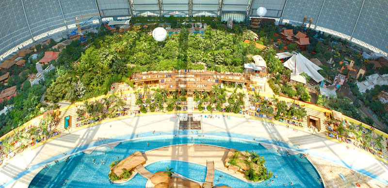 The Giant Waterpark Inside an Old German Airship Hangar - TwistedSifter