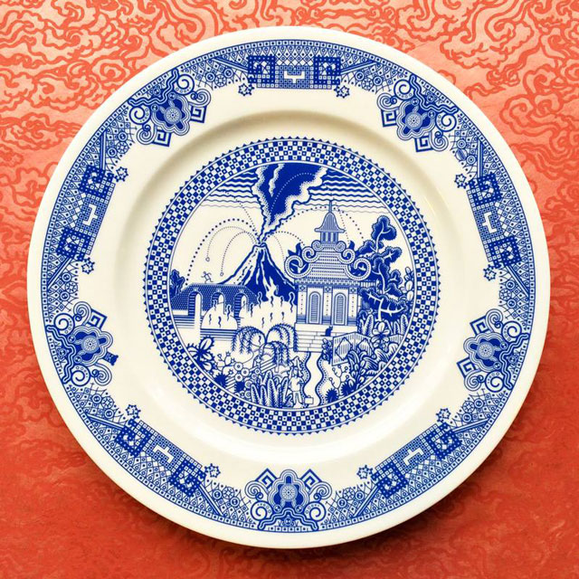 These Porcelain Plate Designs Actually Depict a World of Destruction ...