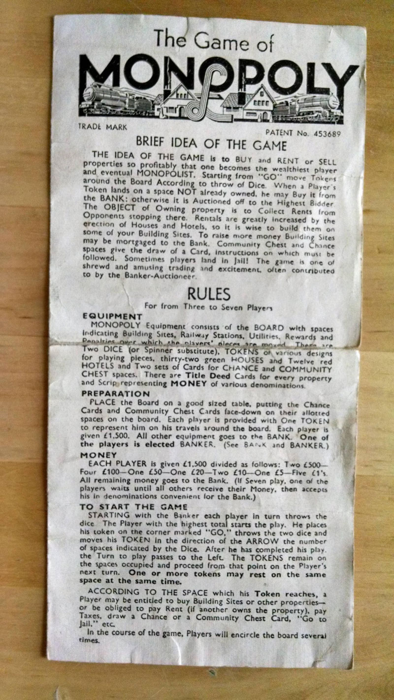 During WWII, Monopoly Made a Wartime Version Due to Production ...