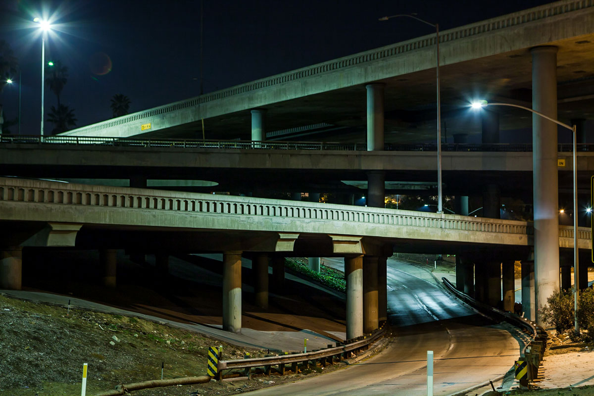 16 Eerie Night Time Photos of Empty LA Freeways » TwistedSifter