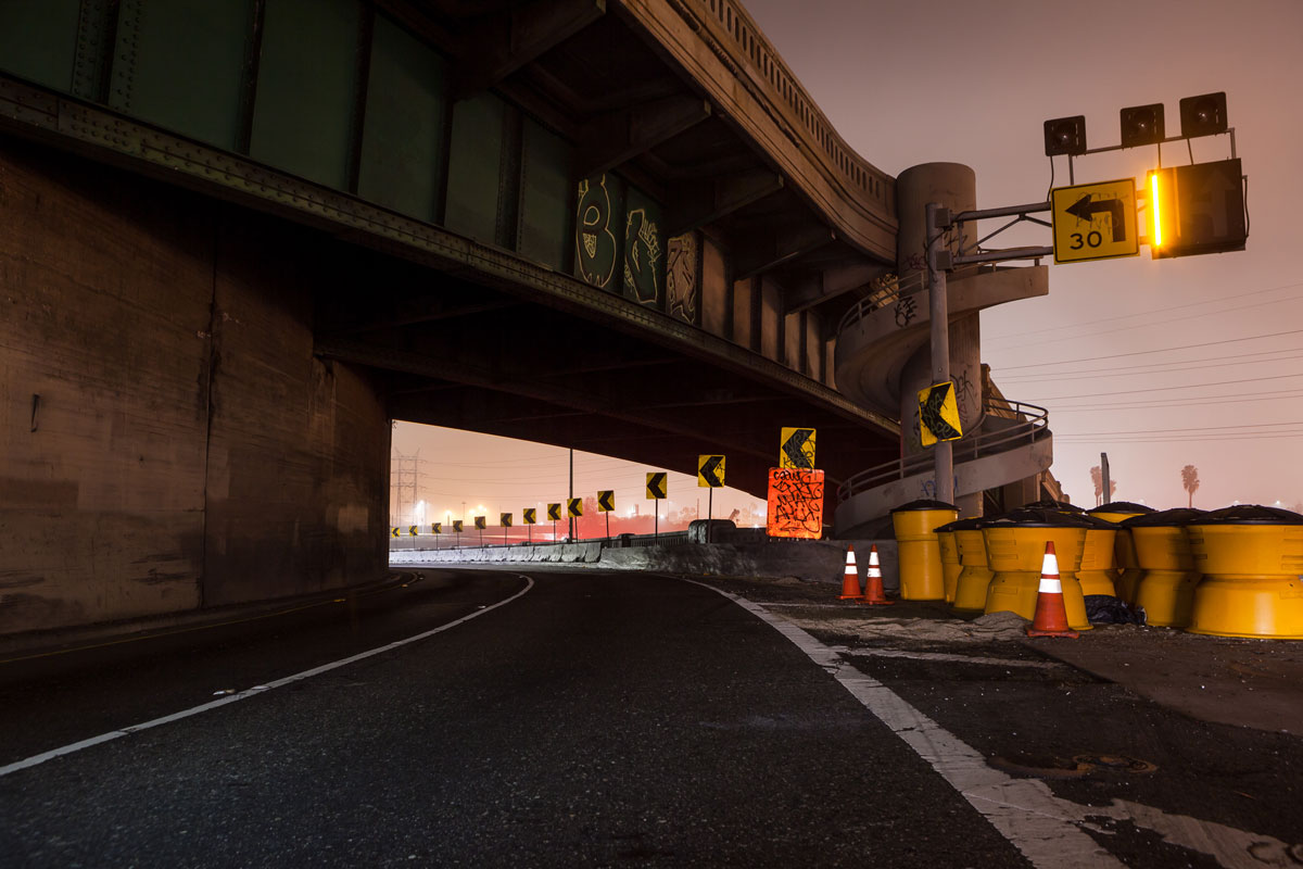 16 Eerie Night Time Photos of Empty LA Freeways » TwistedSifter