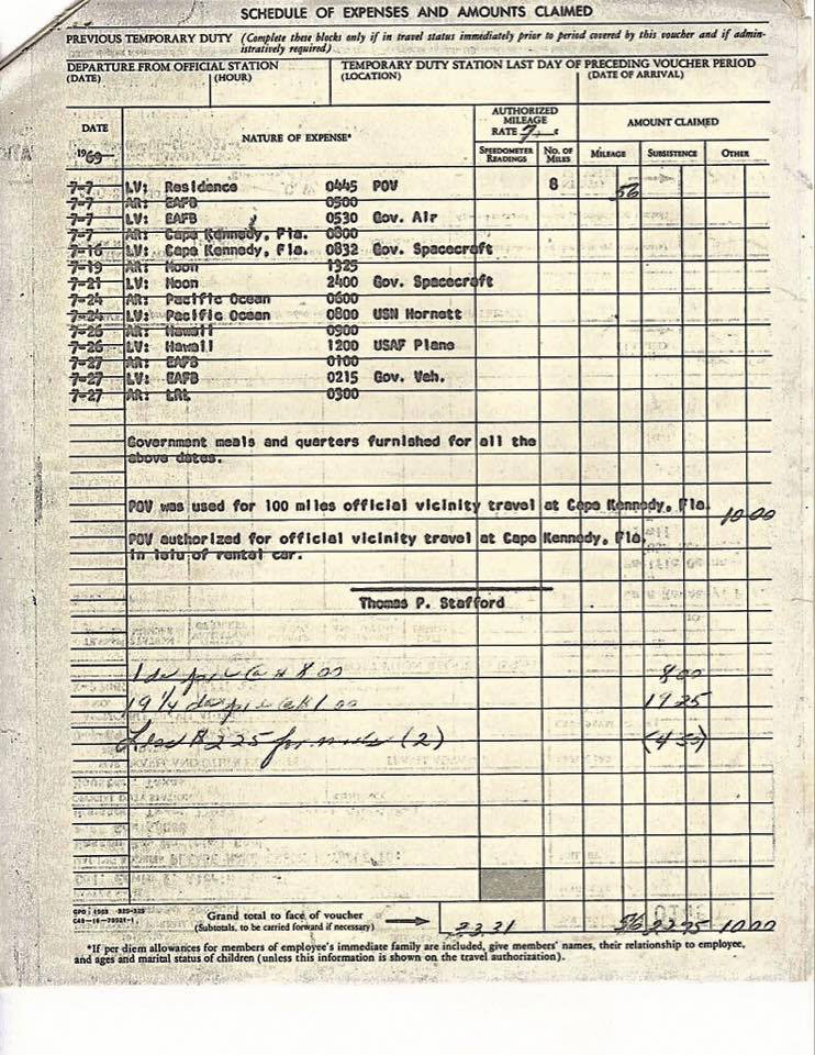 When Buzz Aldrin Returned from the Moon He Had to Fill Out a Customs ...