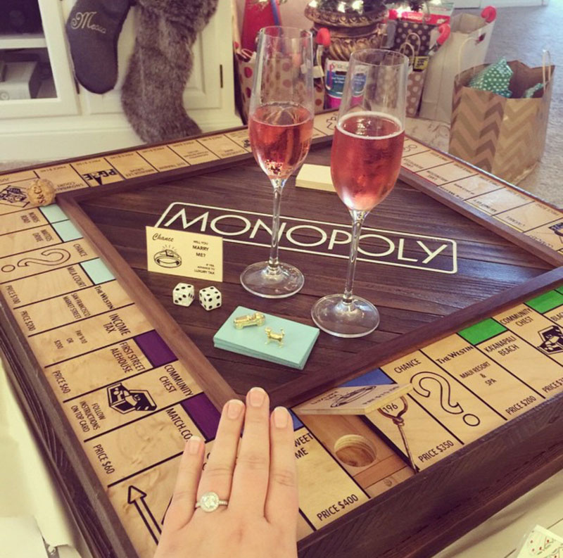 Guy Proposes With the Most Romantic Custom Monopoly Board Ever ...