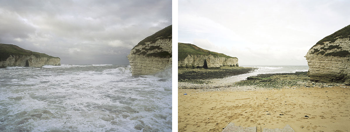 Identical Portraits Along the British Coast at High and Low Tide ...
